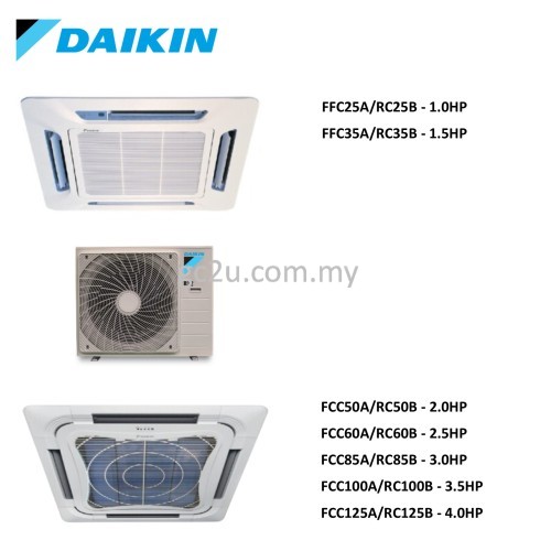 DAIKIN CEILING CASSETTE WIFI NON INVERTER R32 (GIN ION) AIR CONDITIONER